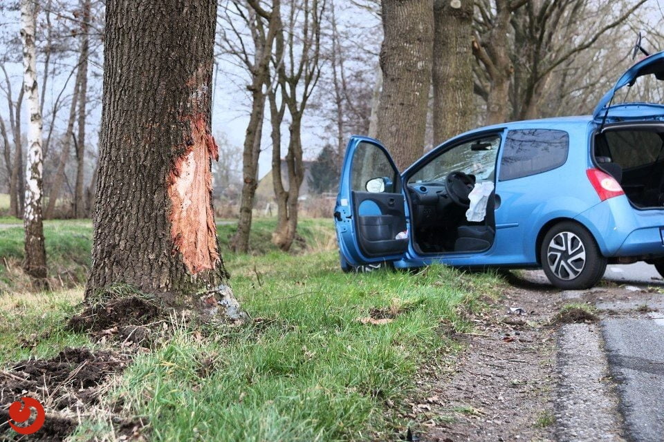 Bestuurster moet uitwijken en botst tegen boom in Houtigehage – 112 Fryslân